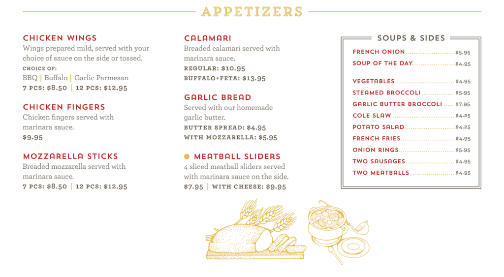 Menu | Four Brothers Pizza Inn