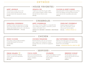 Menu | Four Brothers Pizza Inn